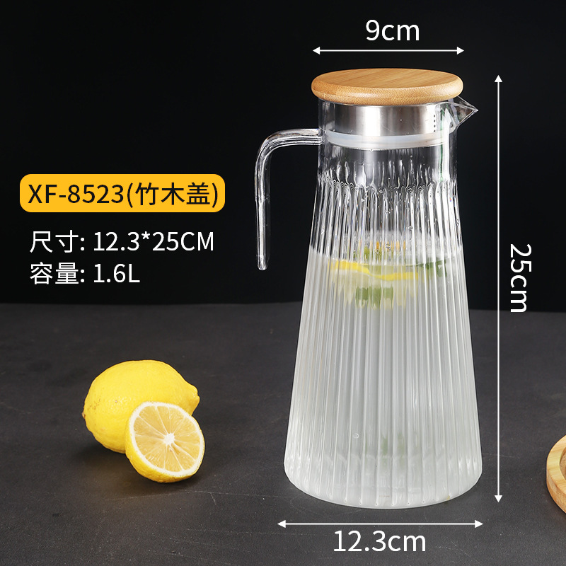 acrylic jug diamond cold kettle drink juice jug bar striped pot high temperature resistant ...
