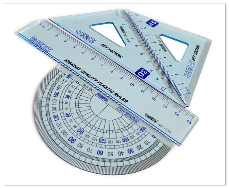 学生组合套尺 4件套 直尺三角尺量角器套装_双燕文具尺子_义乌购