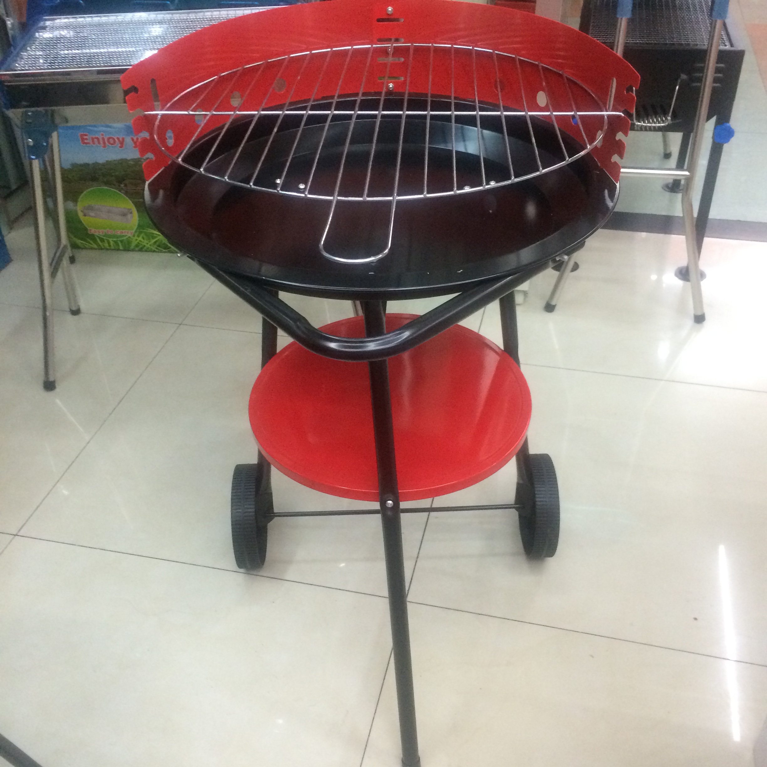 Supply Large triangular mini Round Grill outdoor grill portable BBQ Grill-