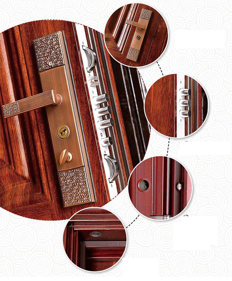 Supply Security door iron door Wooden anti-theft security door-