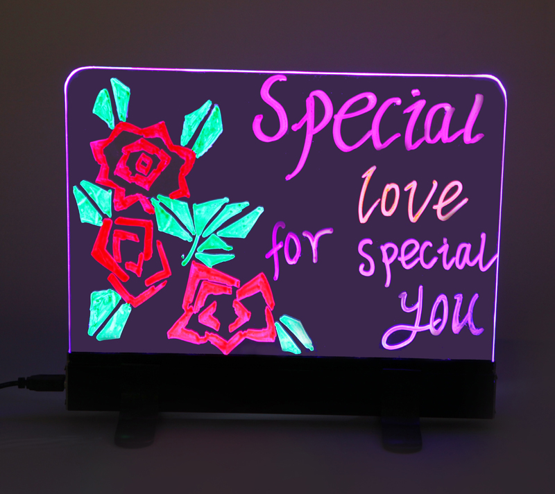 Supply LED handwritten colorful fluorescent board desktop fluorescent ...