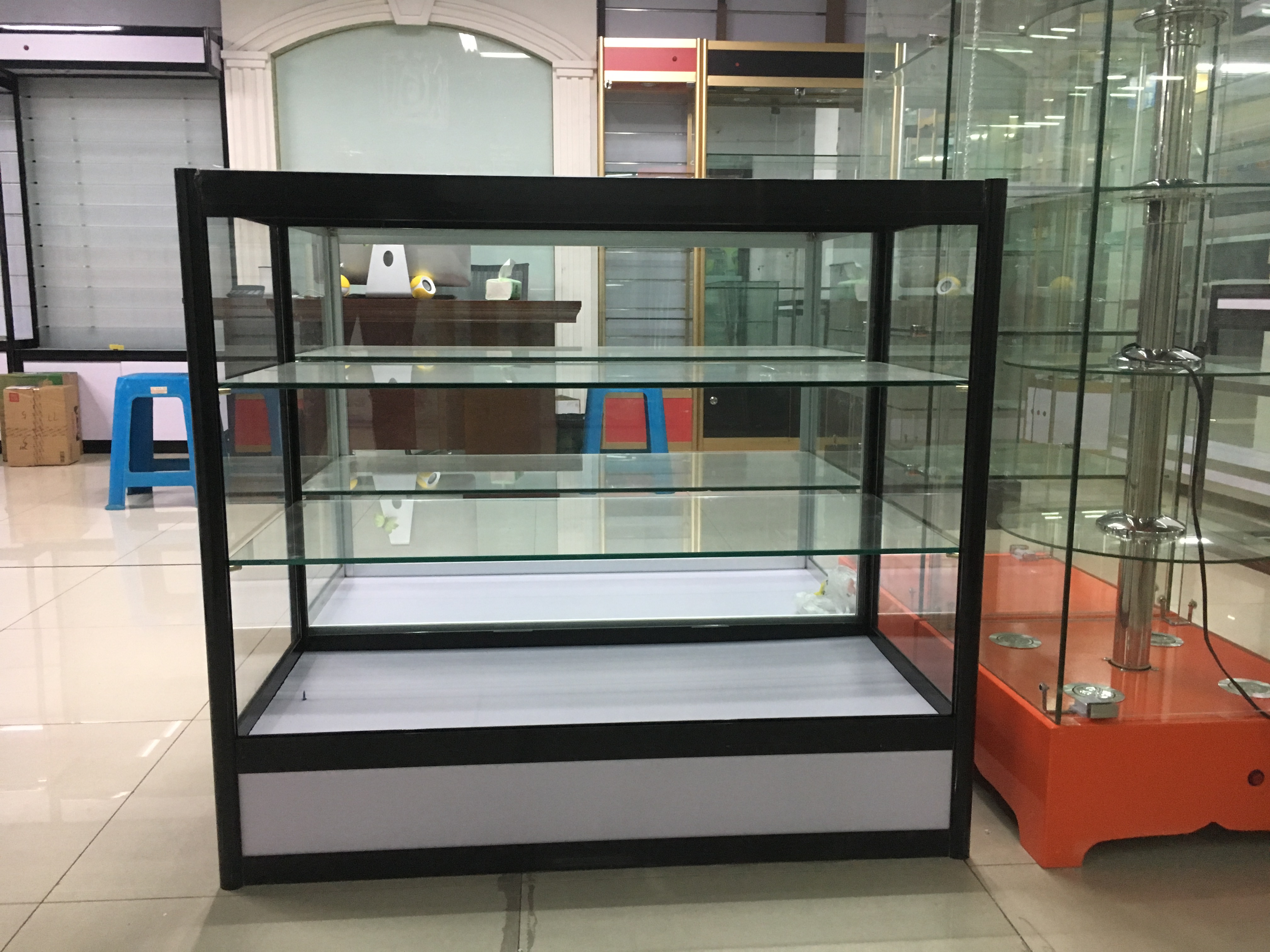 大圆角柜台、饰品展示柜台，玻璃柜台、手机柜台_义乌市欣盛展架制造厂_义乌购