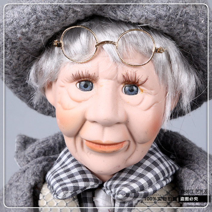 Supply Old lady porcelain doll decoration decoration boudoir decoration-