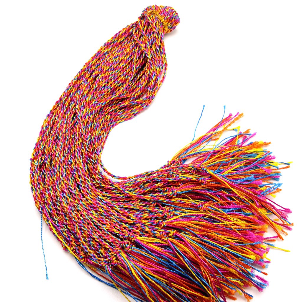 彩色手绳结缘赠品五彩线编织端午节五彩绳手链_玉杰首饰_义乌购