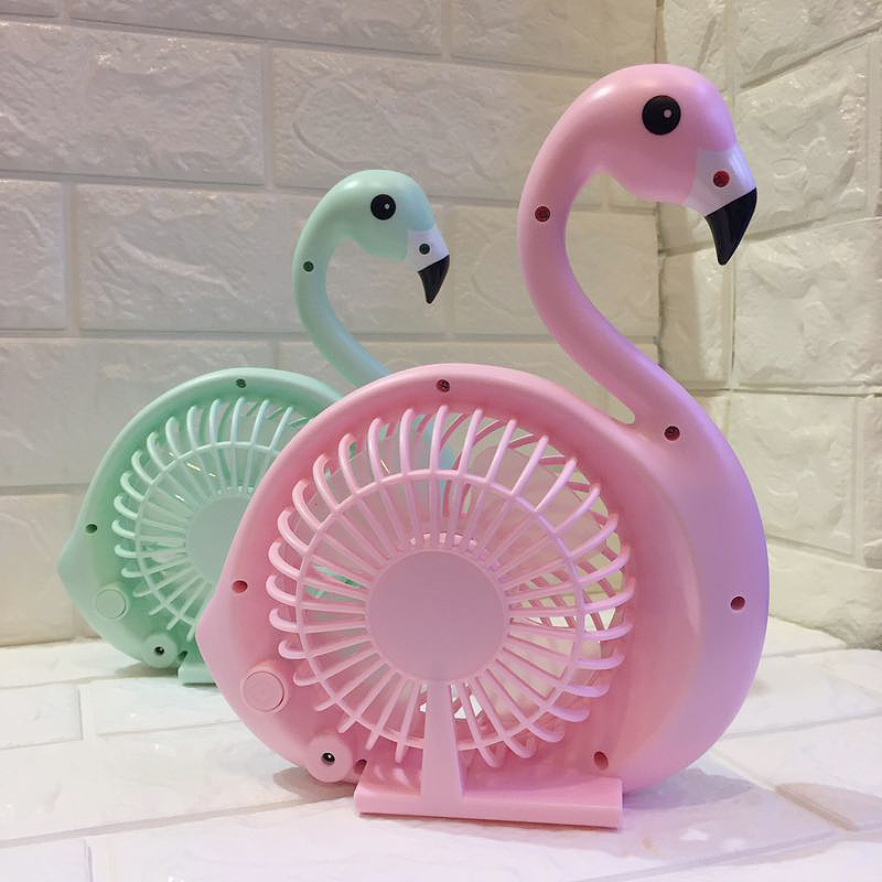 Supply Creative flamingo desktop fan USB hot flamingo small electric ...