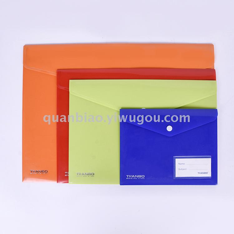 Supply TRANBO PP file bag button file folder A4 FC A5 A3 size data bag ...