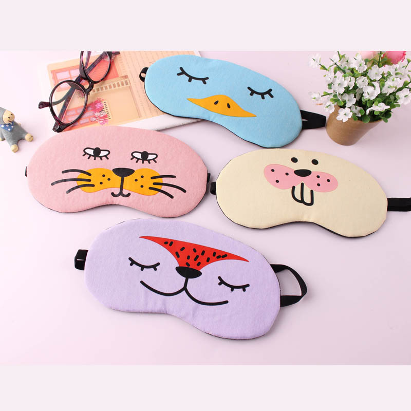 Supply Cute animal face, cotton and linen sleep mask, eye mask, ice bag ...