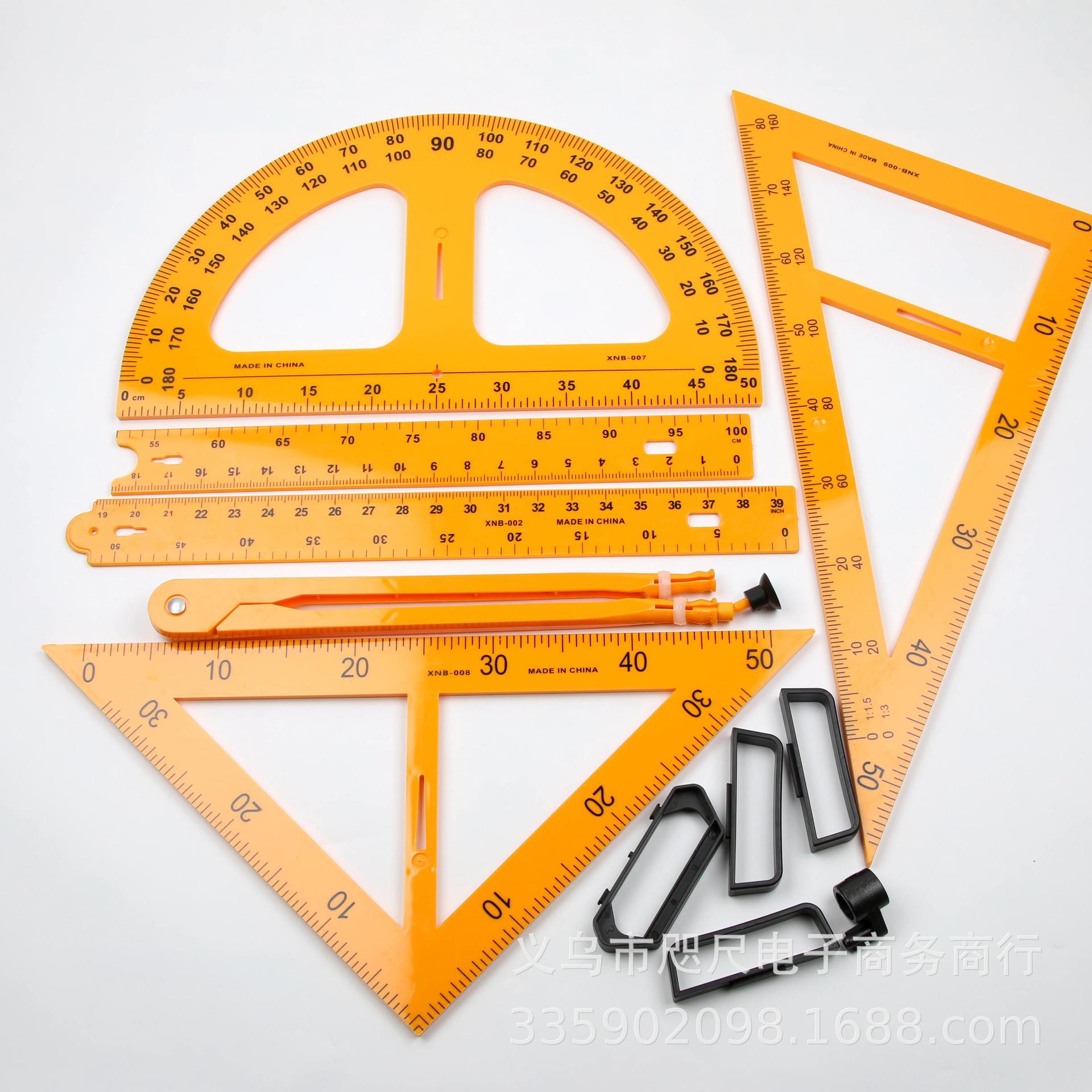 彬斌文具 教具教学演示量角器 直尺/三角板/圆规/量角器套装_彬斌文具_义乌购
