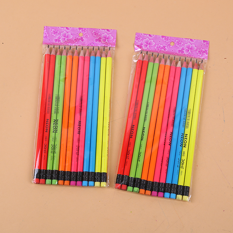Supply 12 pack Pre sharpened HB Pencils with eraser top-