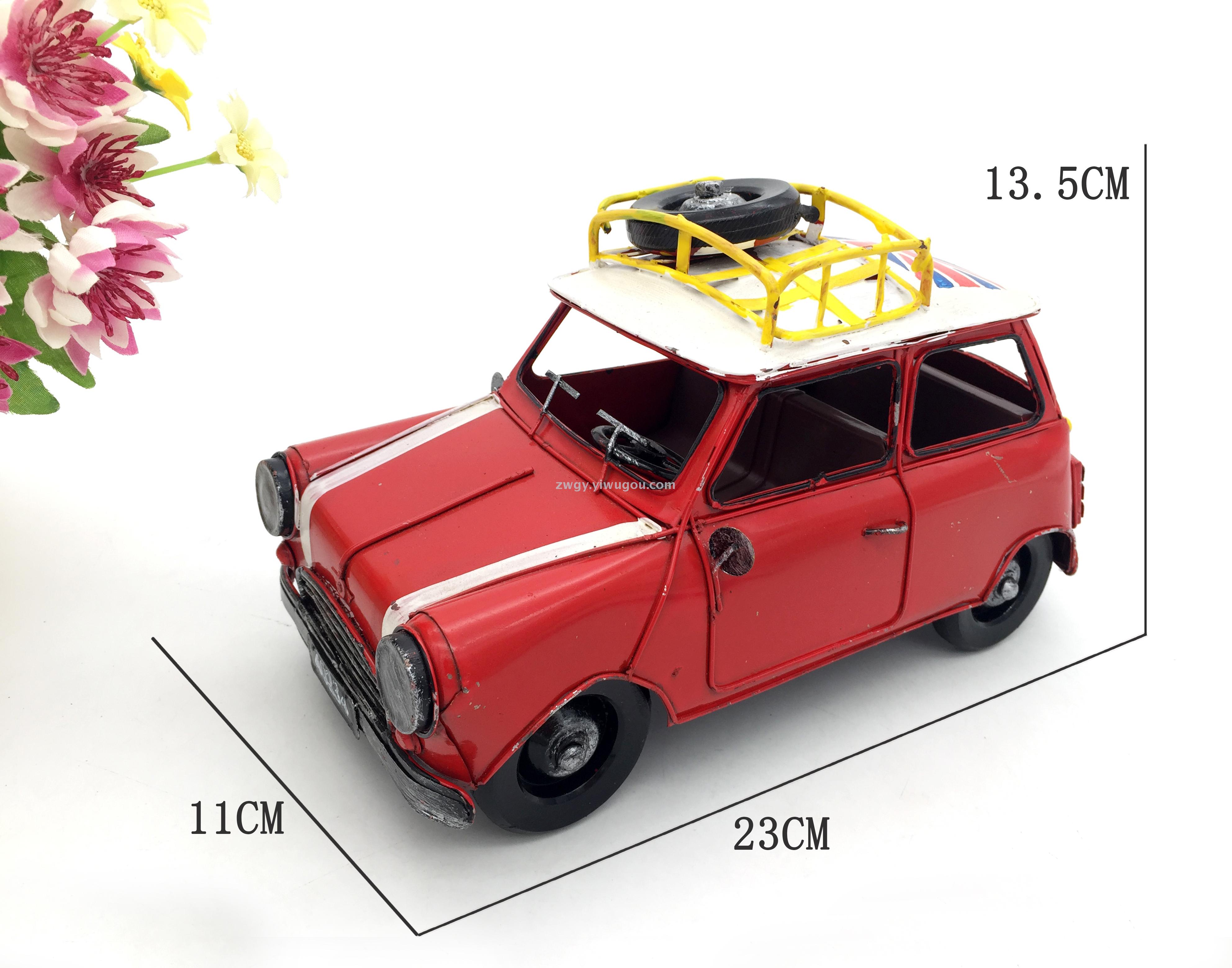 Supply Creative home decoration steel artwork car mini car model set ...