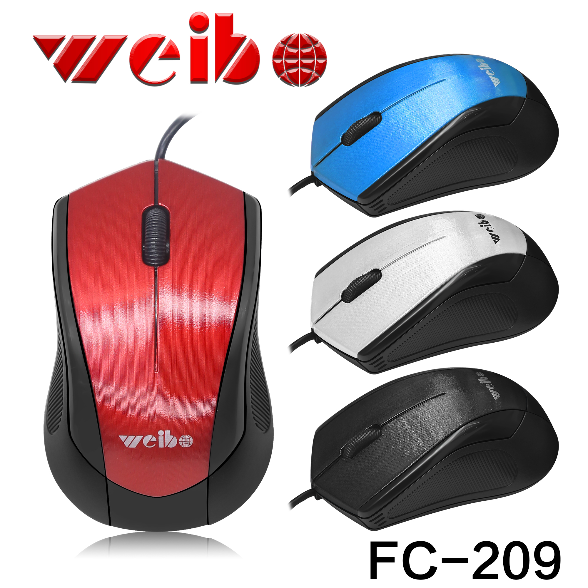 Supply Weibo weibo common line optical mouse USB interface 1600dpi ...