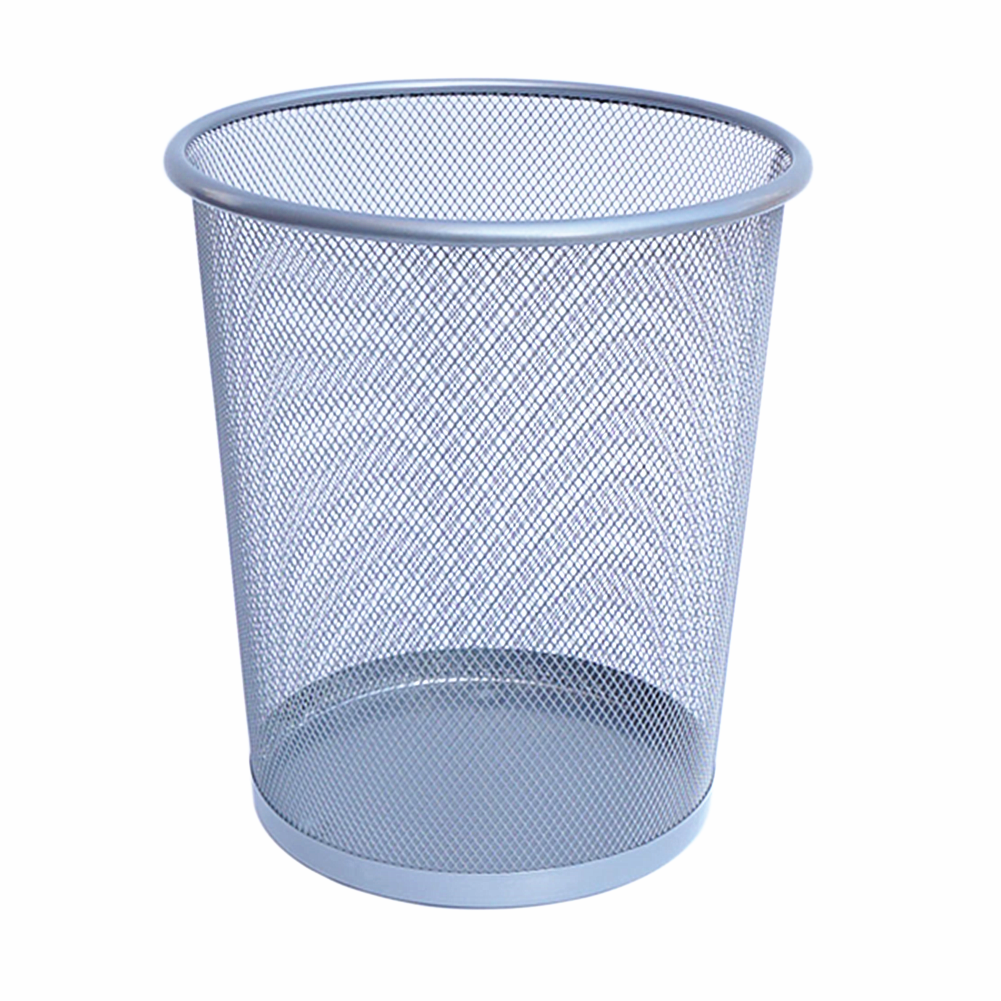 Supply Mesh large trash can circular household metal wire mesh waste ...