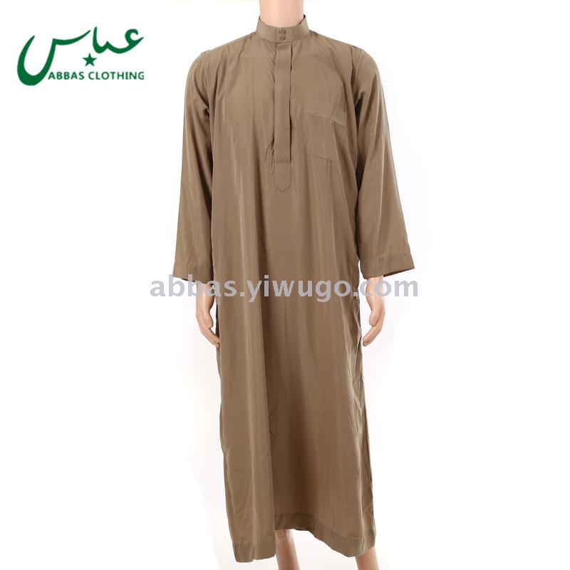 Supply Arab men's white Muslim robe middle eastern worship dress-