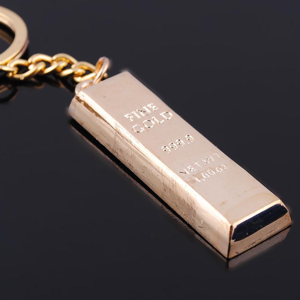 Supply Gold key ring Gold key ring Gold bar key chain-