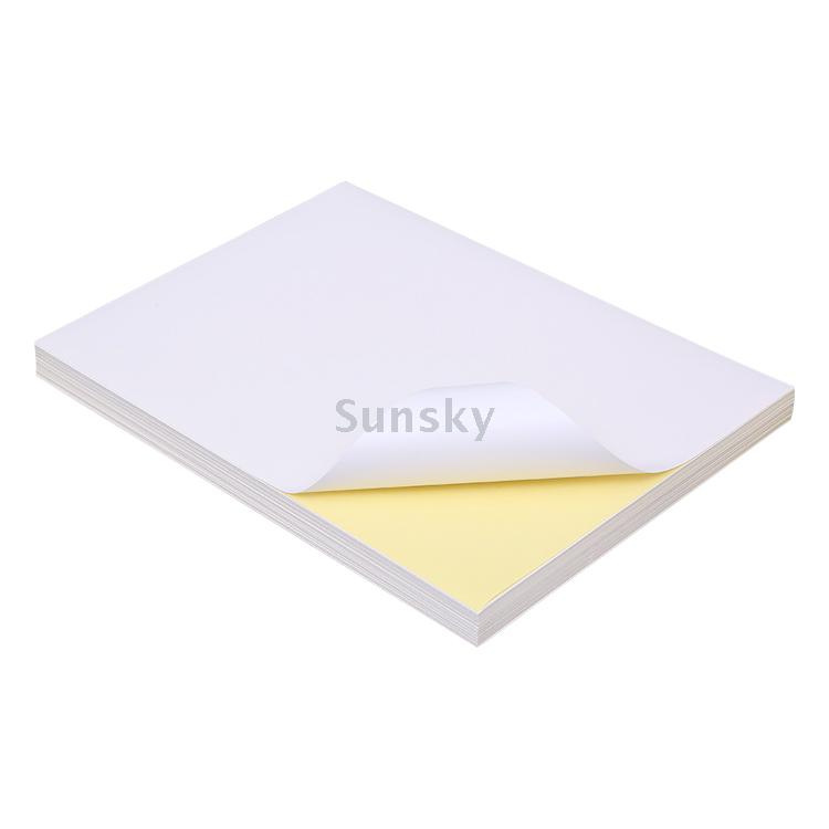 Supply 100 sheets per bag A4 inkjet printing matt white self adhesive ...