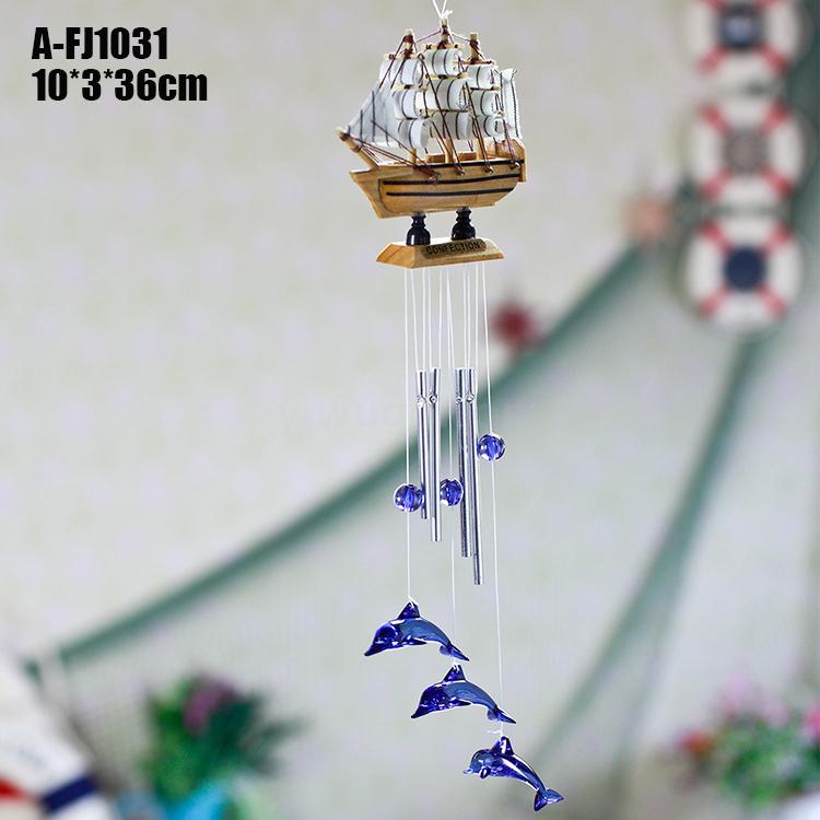 Supply 10CM sailing Boat Wind Chimes Mediterranean Style Pendant Marine ...