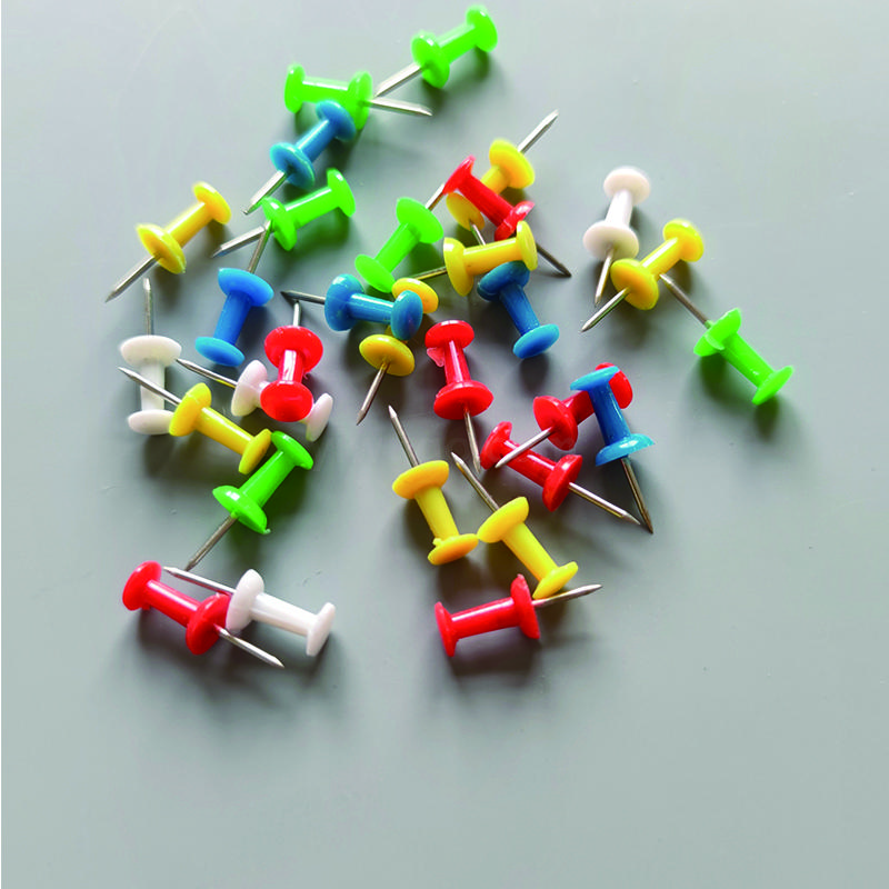 Haoxiang Color Push Pin, Flat Head Nail Plastic Pushpin Soft Wall Nail