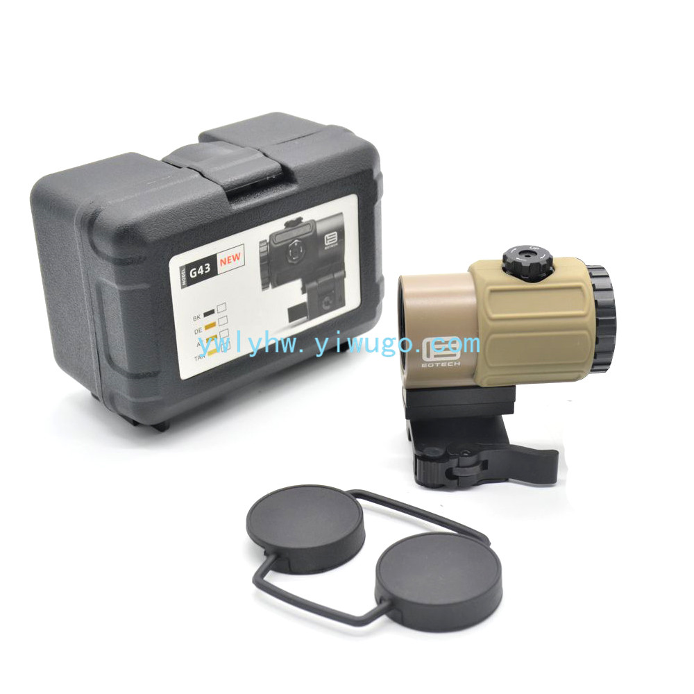 新款全息红膜558瞄准镜+G43侧翻放大镜 EXPS高清礼盒虹膜黑色套装_义乌猎鹰户外_义乌购