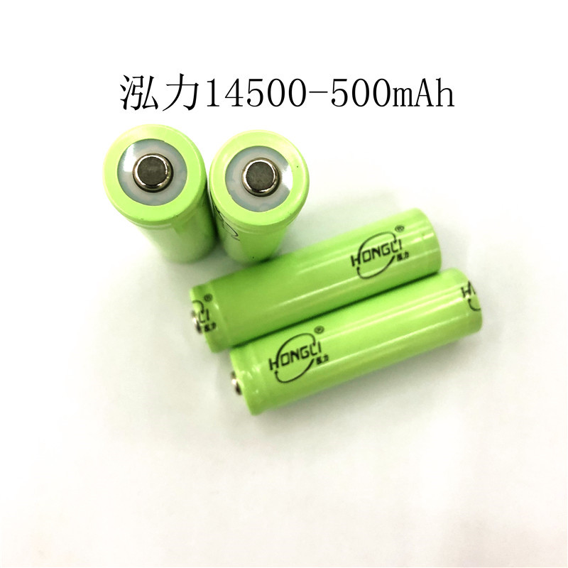 Supply Hongli 3.7v14500 Lithium Battery Pool 500MAh Pointed Head/Flat Head-